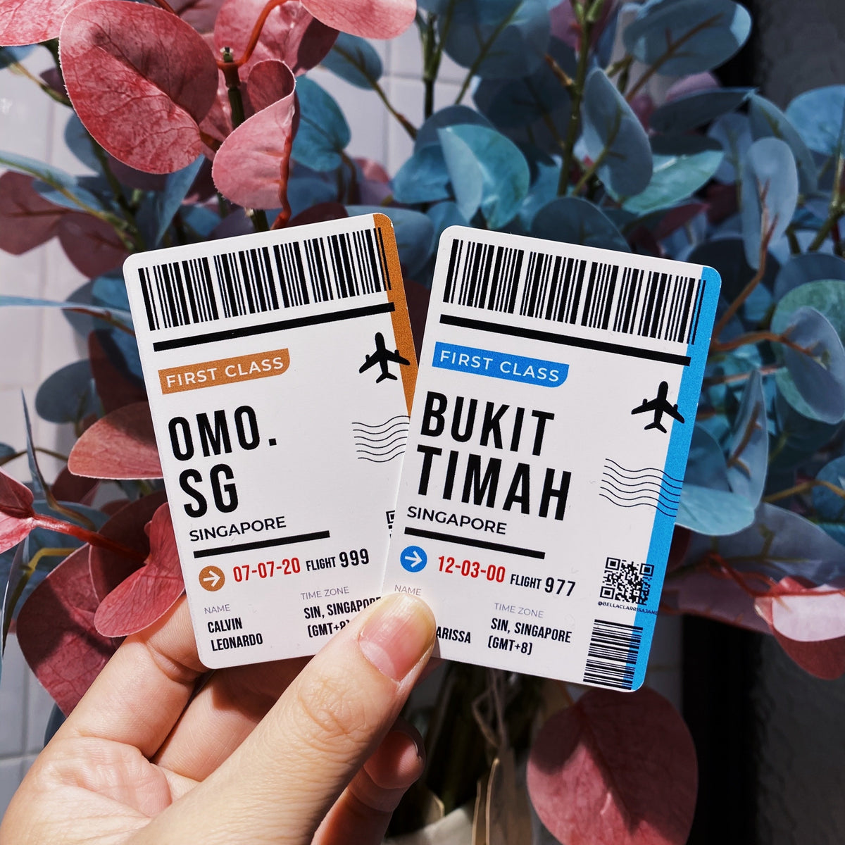 Customised Boarding Pass EZ-Link Card | The Moments Lab